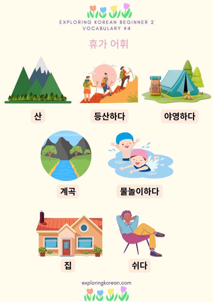 Video #4: Essential Vocabulary (Verbs for Vacation) - Exploring Korean